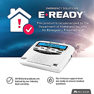 Midland - WR120B/WR120EZ - NOAA Emergency Weather Alert Radio - S.A.M.E. Localized Programming, Trilingual Display, 60+ Emergency Alerts, & Alarm Clock (WR120B - Box Packaging)
