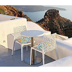 LVTXIII Indoor/Outdoor Chair Cushions Seat Cushions with Ties, Patio Chair Pads D16xW17 Inch for Patio Furniture Garden Home Office Decoration 2 Pack,Paisley Multi