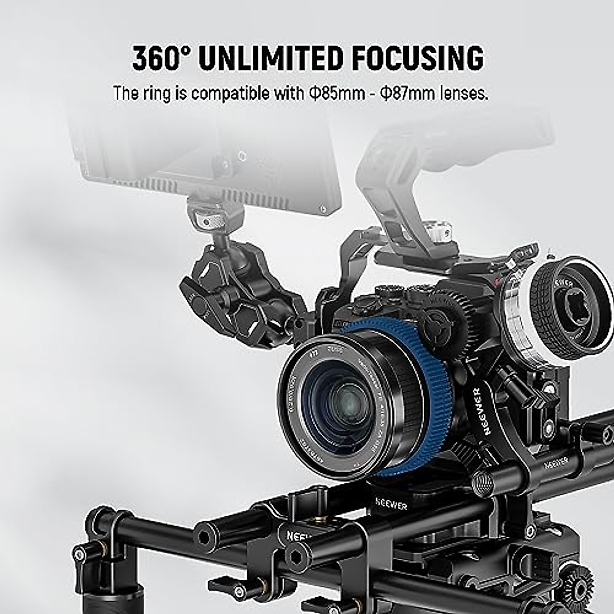 NEEWER PG008 Seamless Follow Focus Gear Ring 0.8 MOD for ø85-87mm Lens, Compatible with SmallRig Compatible with Tilta NEEWER Follow Focus for Canon Sony Nikon Fujifilm Panasonic Sigma Lens