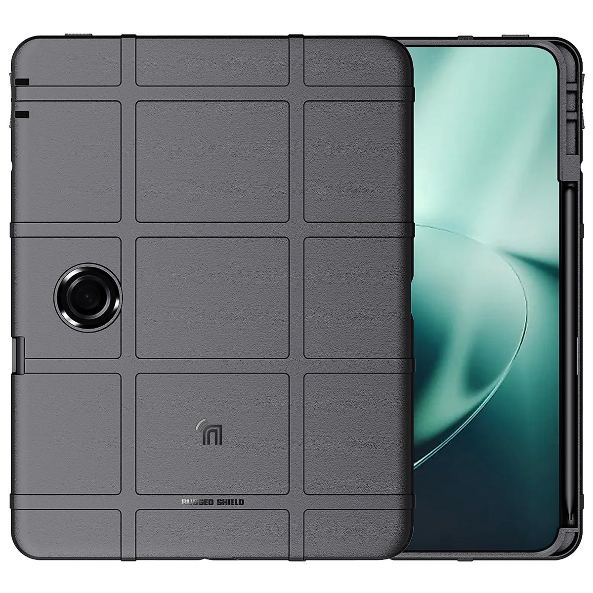 Case for OnePlus Pad 11.6" Tablet (2023), Nakedcellphone Special Ops Tactical Armor Rugged Shield Protective Cover [Anti-Fingerprint, Matte Grip Texture] with Stylus Holder Slot - Matte Black