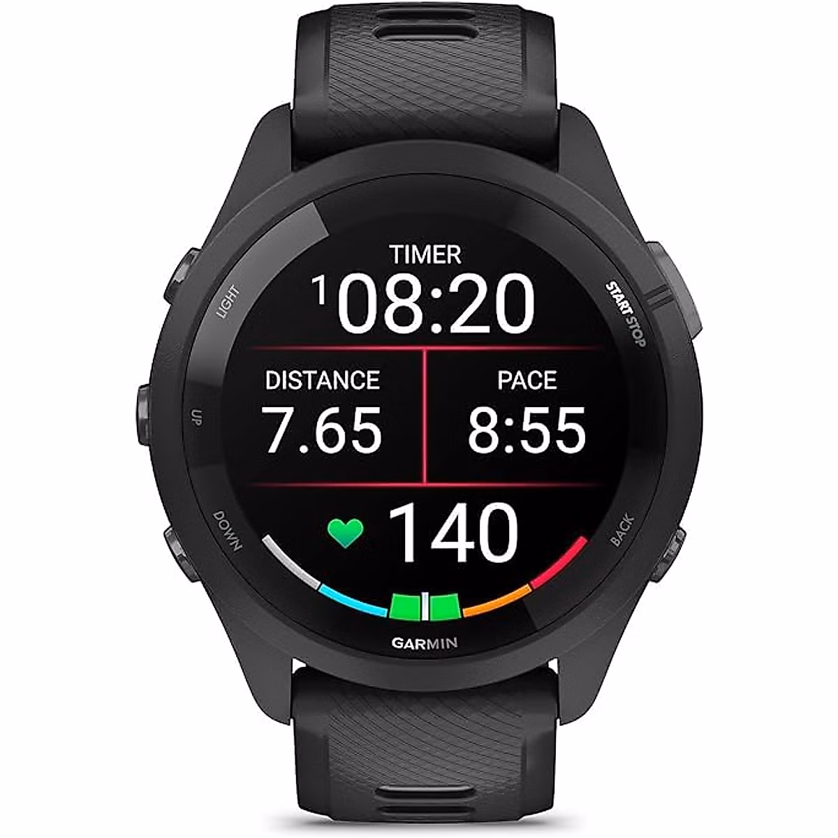 Garmin Forerunner 265 Running Smartwatch, Colorful AMOLED Display, Training Metrics and Recovery Insights, Black and Powder Gray (Renewed)