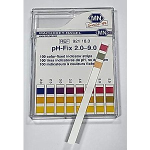 Macherey-Nagel, 92118, pH-Fix 2.0-9.0, Box of 100 Strips