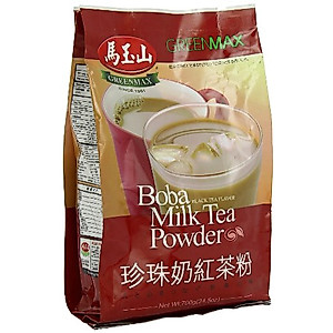 Greenmax Boba Milk Tea Powder, Black Tea, 24.5 Ounce