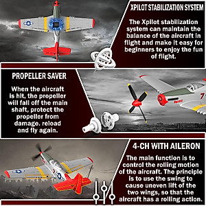 LEAMBE Remote Control Aircraft Plane, RC Plane with 3 Modes for Easy U-Turns and Control for Adults & Kids