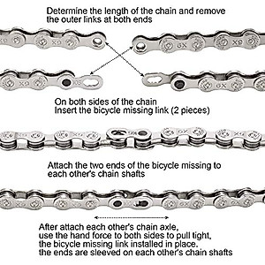 Bike Link Plier + Chain Wear Gauge + 6 Pairs Bicycle Missing Link, Chain Plier Quick Link Plier for 6/7/8/9/10 Speed Chains Repair | Professional Bicycle Chain Tool Kit