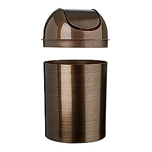 Umbra Mezzo Swing-Top Waste Can, 2.5-Gallon (10 L), Bronze