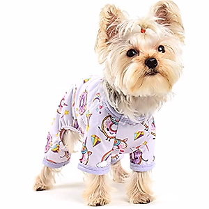Dog Pajamas Donut Soft Doggie Onesies Puppy Apparel Pet Clothes Cat Pjs for Small Dog Girl Summer Spring