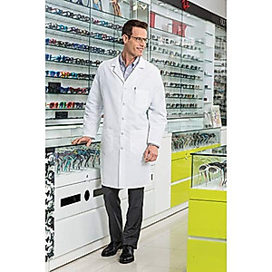 Marvelous Printing Unisex Embroidered White Lab Coat - Lab Coat - Add a name - Business Name - Personalized Lab Coat with Name (Ladies L)