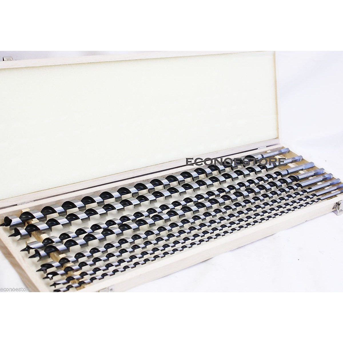 8 Pcs 24" Extra Long Wood Auger Drill Bit Set 8 Wood Drills