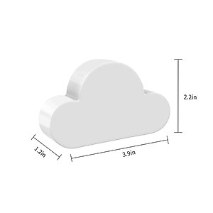 UQUABESO White Cloud Magnetic Wall Key Holder, Powerful Magnets Keep Keychains Hooks with Adhesive for Door Entryway, Easy to Install and Convenient to Use