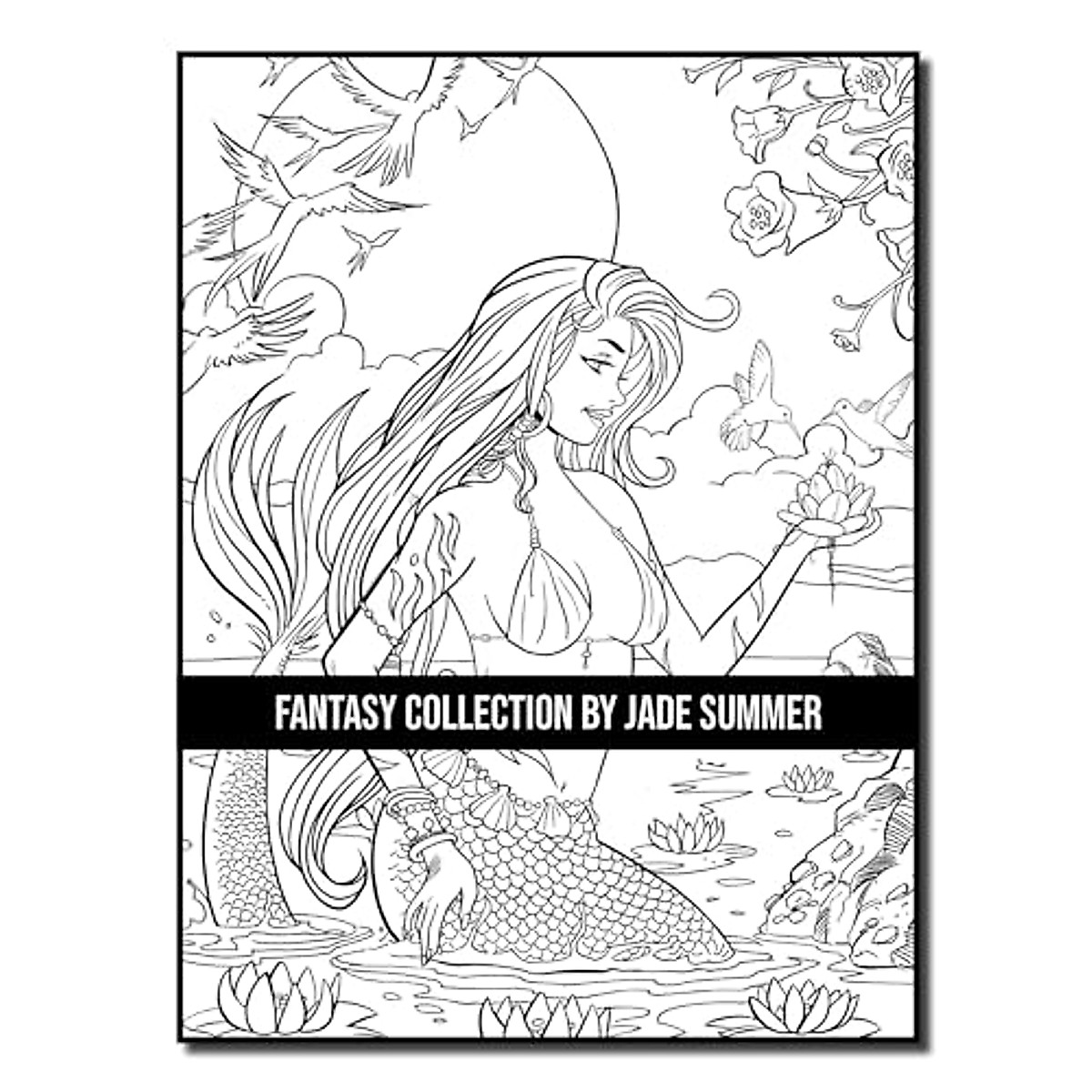 Fantasy Collection: An Adult Coloring Book with 100+ Incredible Coloring Pages of Mermaids, Fairies, Vampires, Dragons, and More!