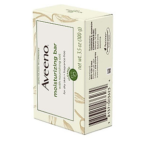 Aveeno Gentle Moisturizing Bar Facial Cleanser with Nourishing Oat for Dry Skin, Fragrance-free, Dye-Free, & Soap-Free, 3.5 oz (Pack of 2)