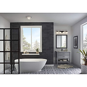 Broan-NuTone 770RLTK Decorative Ventilation Fan with Light and Easy Change Trim Kits in Brushed Nickel and Brushed Bronze, 80 CFM, 2.5 Sones