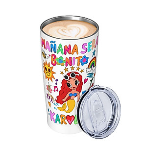 Kiserjens Stainless Steel Insulated Tumbler Vacuum Water Bottle Travel Cup Coffee Mug With Straw,Lid and Brush 20 oz