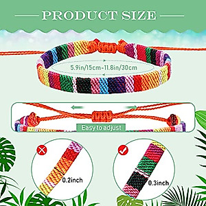 18 Pcs Boho Surfer Bracelet Ankle Adjustable Beaded Anklets Unisex Handmade Braided Bracelet Waterproof Surfer Beach Bracelet Colorful Anklet Bracelet String Rope Jewelry for Women Men (Elegant Style)