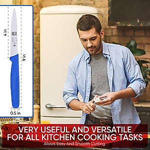 Light 'n' Mighty Paring Knives Set – Serrated Paring Knife Set of 6 – Stainless Steel Kitchen Paring Knives – Small Kitchen Knives for Meal Prep – 4-inch Blade Sharp Paring Knives