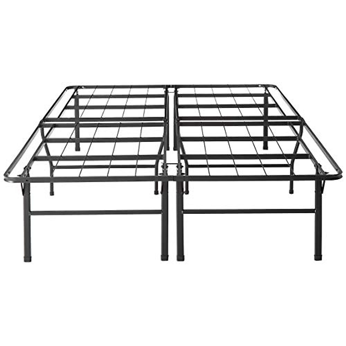 Best Price Mattress 18 Inch Metal Platform Beds w/ Heavy Duty Steel Slat Mattress Foundation (No Box Spring Needed), Black