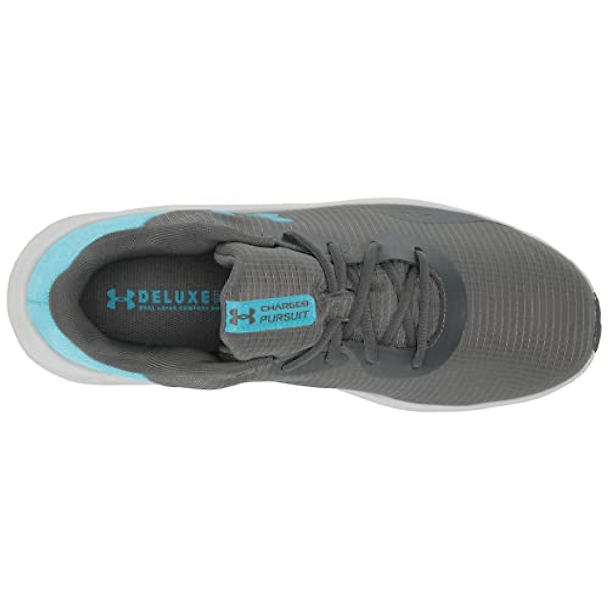 Under Armour Men's Charged Pursuit 3 Tech Running Shoe, (104) Pitch Gray/Blue Surf/Blue Surf, 12