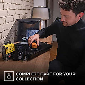 Big Fudge Vinyl Record Cleaning Kit - Complete 4-in-1 - Includes Ultra-Soft Velvet Record Brush, XL Cleaning Liquid, Stylus Brush and Storage Pouch! Will NOT Scratch Your Records! …