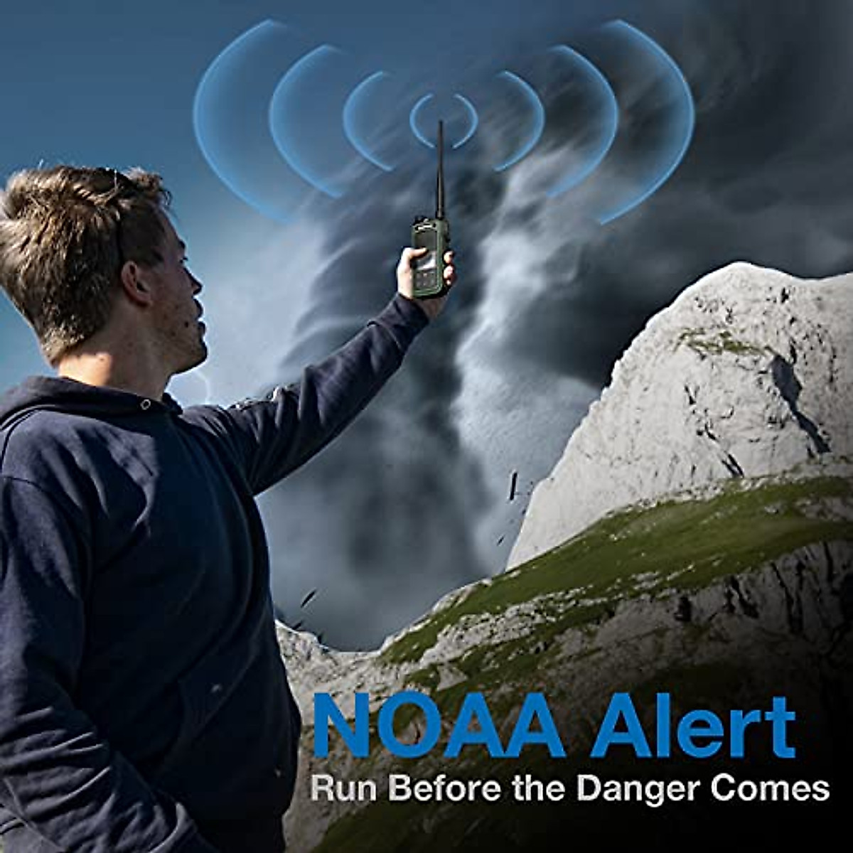 BAOFENG G11S GMRS Radio, NOAA Weather Radio Walkie Talkie Rechargeable, Long Range Two Way Radio with Earpiece, DIY GMRS Repeater Channels, Rechargeable GMRS Handheld Radio, 1 Pair