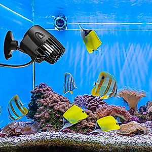 Zhengmy 4 Pcs 800 GPH Aquarium Circulation Pump with Magnetic Suction Base 360 Degree Rotating Wave Maker Submersible Powerhead Wavemaker for 20 - 100 Gal Freshwater Saltwater Fish Tank