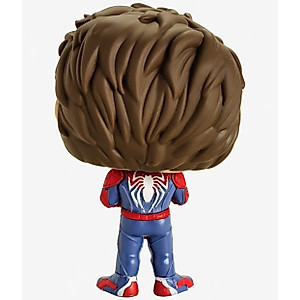 Spider-Man POP Marvel: Spiderman Video Game - Unmasked [Peter Parker] Funko Vinyl Figure (Bundled with Compatible Pop Box Protector Case), Multicolor, 3.75 inches
