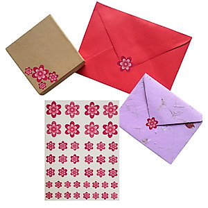 Royal Green Labels Pink Daisy Flower Stickers for Arts and Crafts Games, and Creative Learning, Preschool in 3 Sizes,10 Sheets - 420 Pack