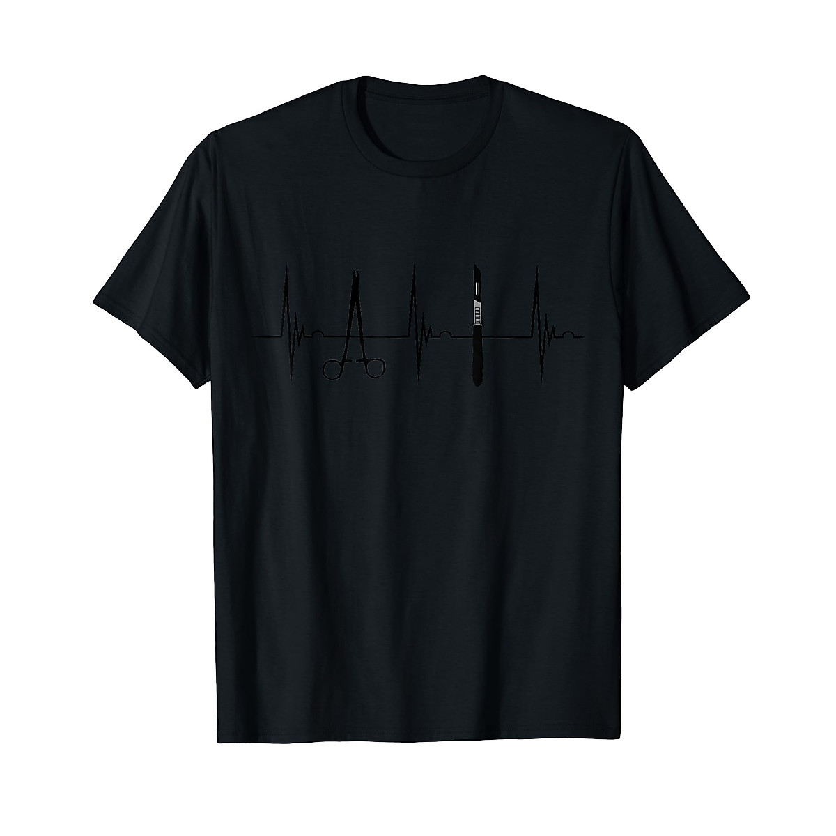 Surgical Scalpel Surgeon Heartbeat EKG Pulse Nurse Surg Tech T-Shirt