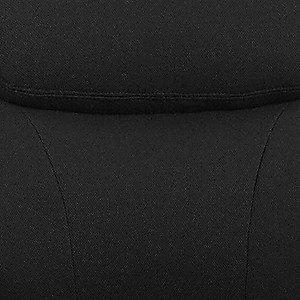 Flash Furniture HERCULES Series Big & Tall 400 lb. Rated Black Fabric Ergonomic Task Office Chair with Line Stitching and Adjustable Arms