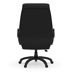 OfficeSource Sierra Series High-Back Executive Office Chair, Black