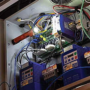 Klein Tools 56040 LED Rechargeable Flashlight, 350 Lumens, Twist Focus, Laser Pointer, Hands-Free, USB Charging Cable, for Work and Outdoor