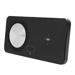 eboxer 1 Coffee Mug Warmer, 2 in 1 Phone QI Wireless Charger Drink Heating Warmer Magnetic USB Charging, Constant Temperature 13155 for OfficeHome to Warm Tea, Milk default