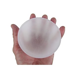 CircuitOffice Carved Selenite Bowl (3.5-4"), Cleanse and Charge Crystals Or Gemstones, for Healing, Metaphysical, Meditation, Wicca, Decoration or Gift