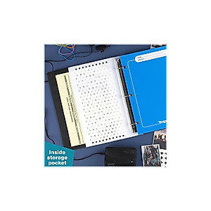 Trapper Keeper Binder, Retro Design, 1 Inch Binder Includes 2 Folders and Extra Pocket, Metal Rings and Spring Clip, Secure Storage, Shapes, Mead School Supplies (260038CQ1-ECM)