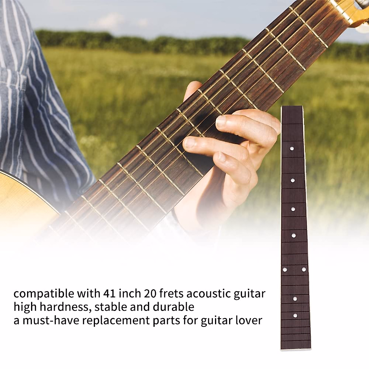 Guitar Neck, Rosewood Fretboard Replacement for 41 Inch 20 Frets Acoustic Guitar Guitar Fretboard Replacement