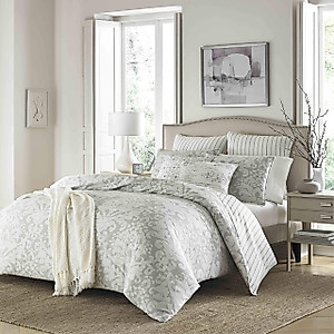 Stone Cottage - King Duvet Cover Set, Reversible Cotton Sateen Bedding with Matching Shams, All Season Home Decor (Camden Grey, King)