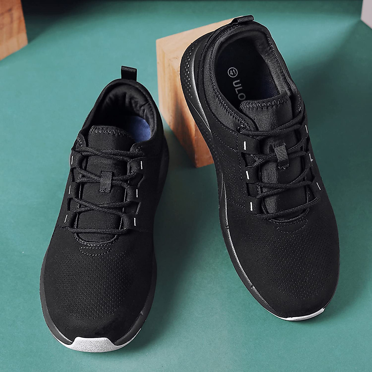 Waterproof Work Sneakers Men Zapatos de Trabajo para Hombres Non Slip Food Service Work Shoes Lightweight Kitchen Restaurant Nurse Chef Footwear Non Slip Anti Oil Black