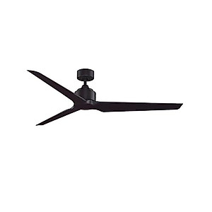 Fanimation TriAire Custom - 3 Blade Ceiling Fan - 15.92 Inches Tall and 64 Inches Wide - Dark Bronze Finish - Dark Walnut Blade Color