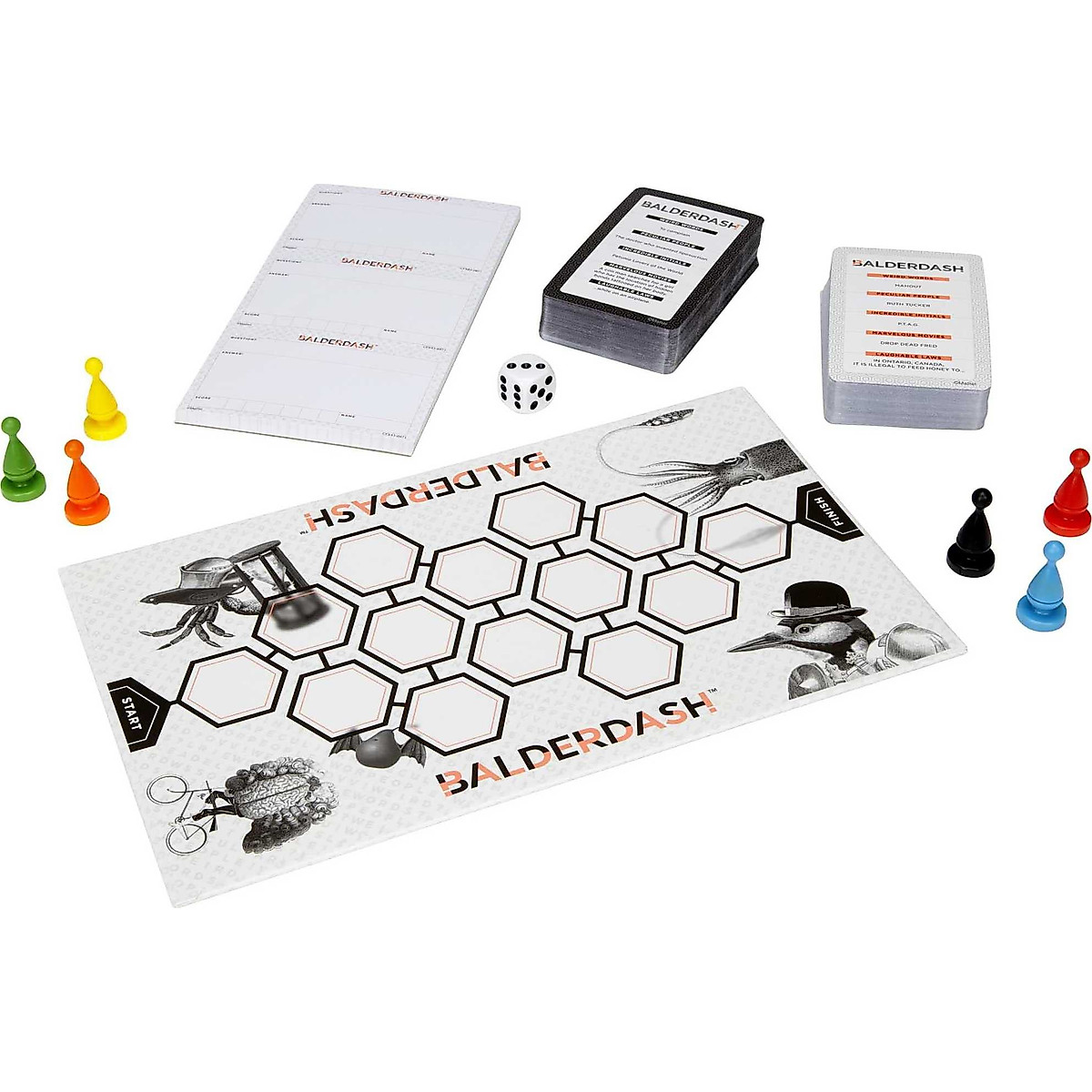 Mattel Games ​Balderdash Board Game for Adults & Teens with Guessing & Bluffing, The Game of Twisting Truths for 2-6 Players