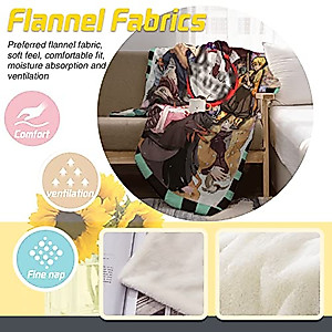 jopnloie Anime Blanket Flannel Fleece Warm Throw Blanket Couch Sofa Bed Living Room Blanket for Kids Adults 60&quot;X50&quot;