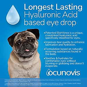 Sentrx Ocunovis Gel Eye Drops for Dogs & Cats, Eye Lube for Dogs Allergy Relief Lubricant, Dogs with Dry Eyes, Artificial Tears, 5 ml (3-Pack)