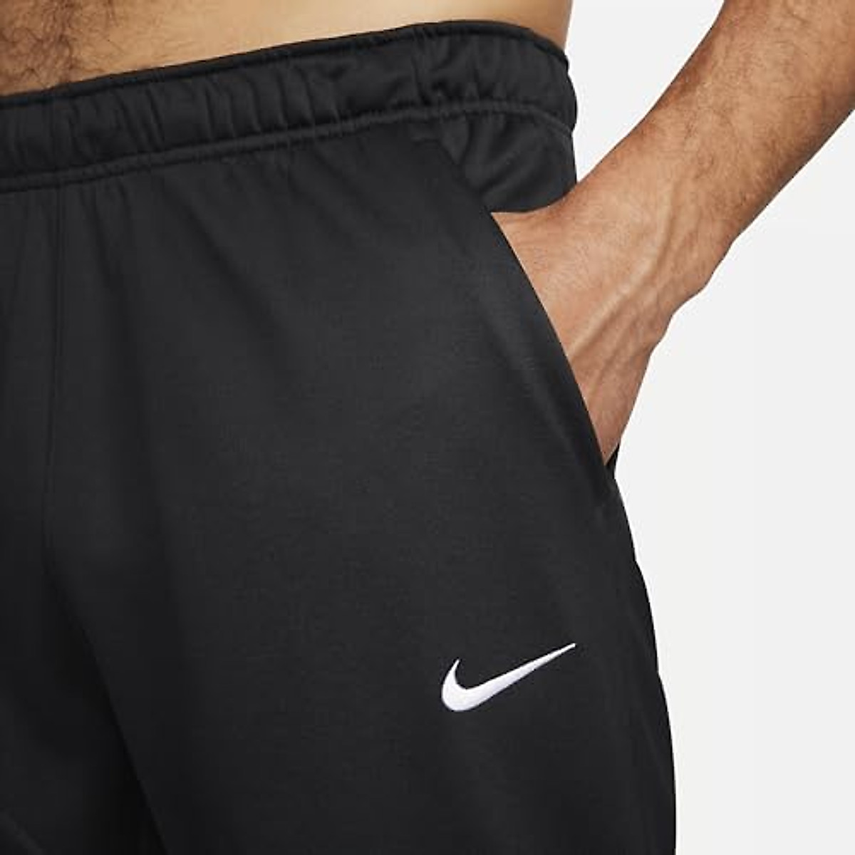 Nike Men's Therma Open Hem Fitness Pants, Black/Black/White