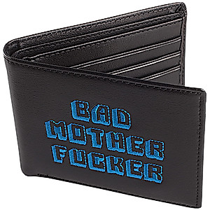 Miramax, LLC Officially Licensed Black/Blue Embroidered Bad Mother Leather Wallet