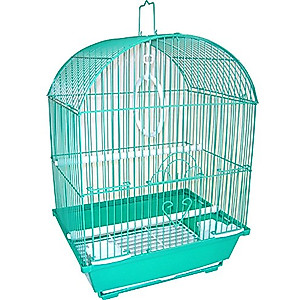 YML A1304GRN Round Top Style Small Parakeet Cage, 11 x 9 x 16
