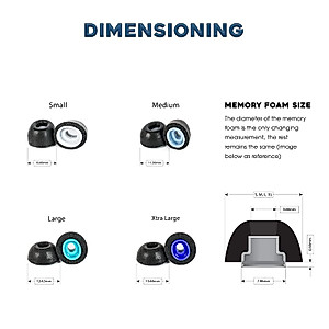 Dekoni Bulletz for Apple Airpod Pro Ear Tip Replacement - Replacement Airpod Pro Ear Tips - Memory Foam Airpod Pro Ear Tips - Black, Sample Pack