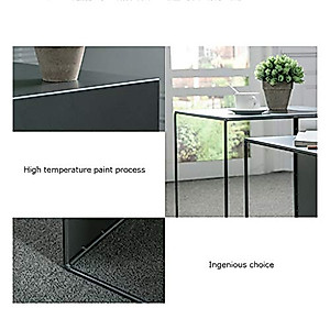 Articles for daily use Nesting Coffee Table, Industrial Stacking end Table, Modern Bedroom Table 2 Piece Set, Sturdy Metal Legs Modern Furniture, Vintage Accent Table