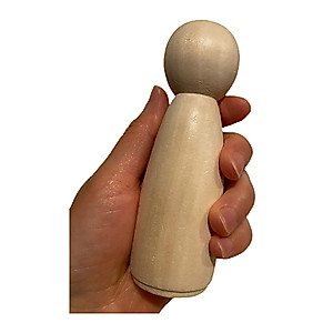 Ellipticus Valley Giant 4-1116 Wood peg Doll, 6 peg People Family, Perfect Size for Artist, Kids, Students Crafting, Gift