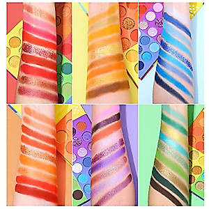 UCANBE 54 Colors Splashy Candies Eyeshadow Palette + 15pcs Makeup Brush Set, Highly Pigment Matte Metallic Shimmer Glitter Eye Shadow Bright Color Long Lasting Waterproof Easy Blending Make Up Pallet