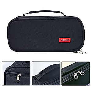 Big Pencil Case, Protable Pencil Case Organizer, Pencil Pouch, Black Pencil Cases for Adults Boys Kids Teen Students, Large Pencil Pen Case for Office School