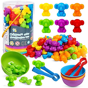 HOONEW Counting Koalas Toys Matching Games with Color Sorting Bowls Preschool Learning Activities for Math Montessori STEM Educational Sensory Toys for Kids Aged 3 4 5 Year Old Boys Girls